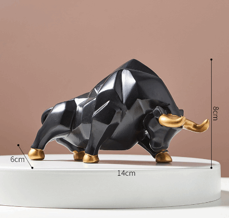 Geometric Bull Statue Abstract Bull Sculpture - Splendas