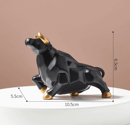 Geometric Bull Statue Abstract Bull Sculpture - Splendas