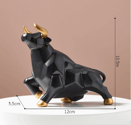 Geometric Bull Statue Abstract Bull Sculpture - Splendas