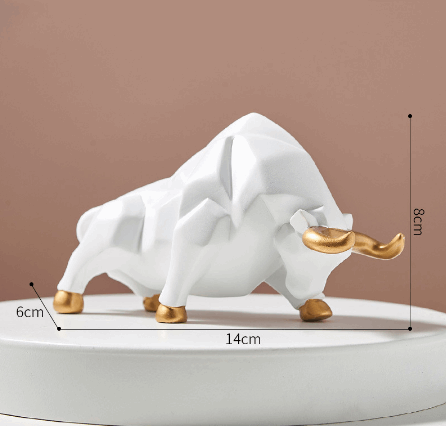 Geometric Bull Statue Abstract Bull Sculpture - Splendas