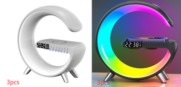 G-Shaped LED Lamp with Bluetooth & Wireless Charger – Splendas