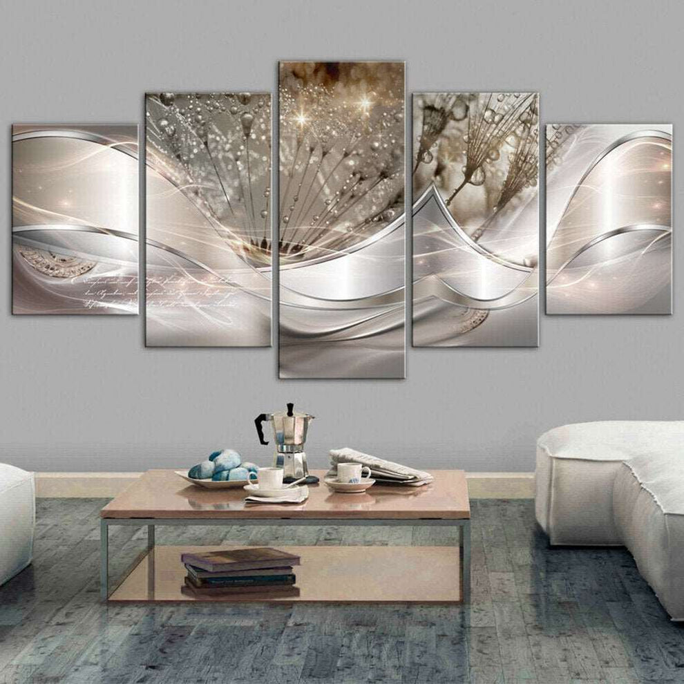 Modern Abstract Canvas Wall Art – 5 Panel Painting – Splendas