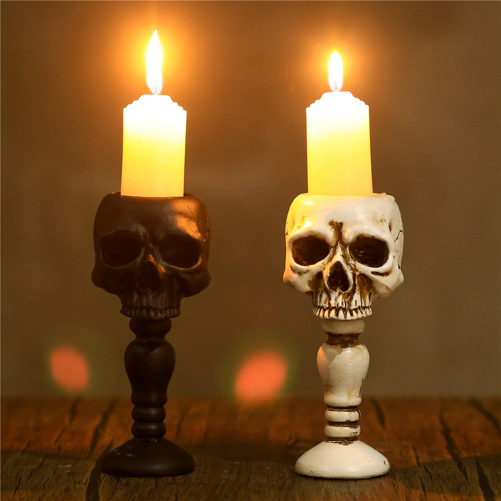 Three dimensional Skull Column Candlestick - Splendas